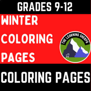 High School Winter Coloring Pages | Three Holiday Coloring Pages | 9-12 ...