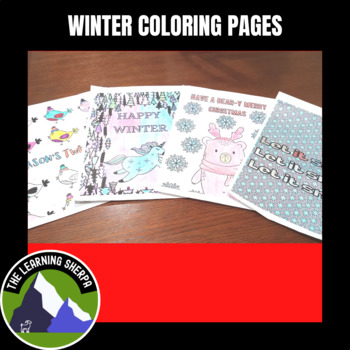 High School Winter Coloring Pages | Three Holiday Coloring Pages | 9-12 ...