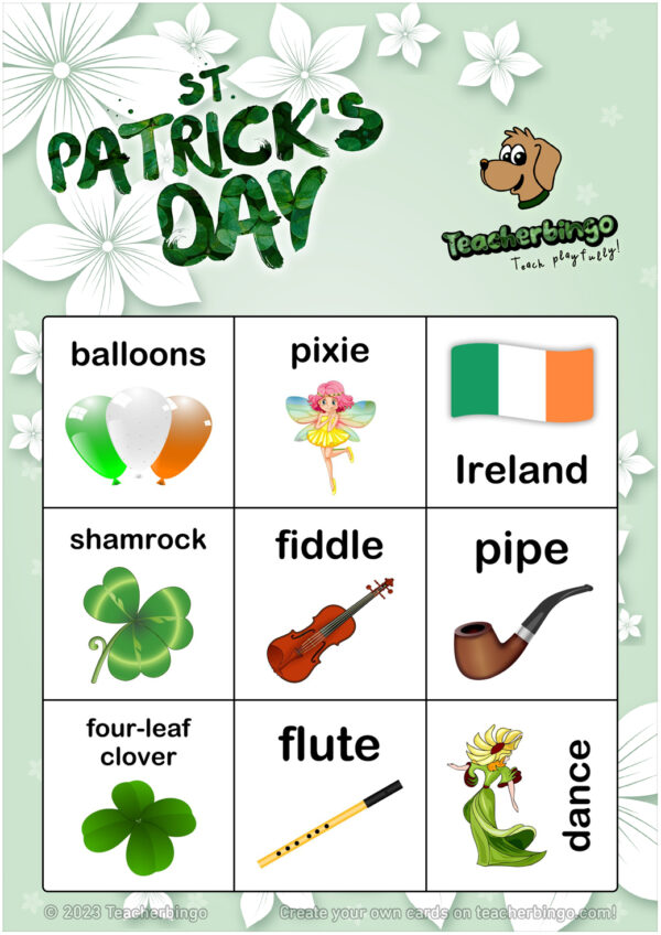 St Patrick’s Day Bingo 3x3 (5 pages + call sheet) | Made By Teachers