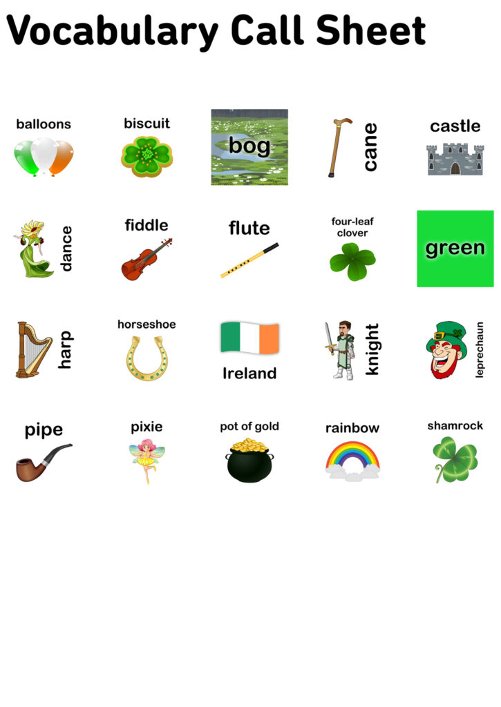 St Patrick’s Day Bingo 3x3 (5 pages + call sheet) | Made By Teachers