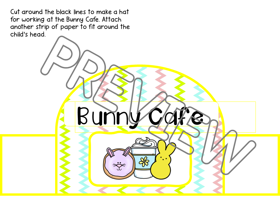 Bunny Cafe Dramatic Play Set Easter Pretend Play | Made By Teachers