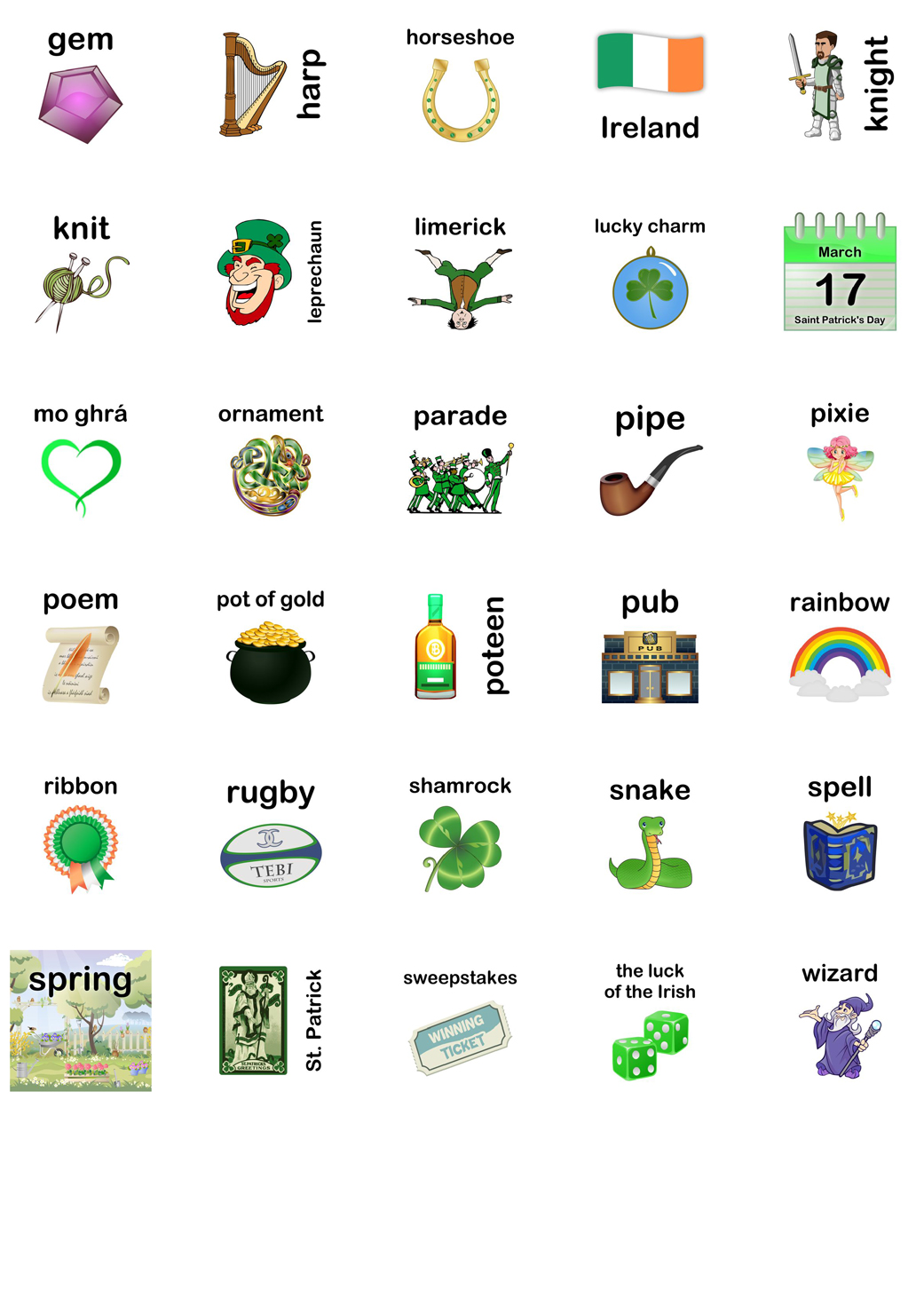 St Patrick’s Day Bingo 6x6 (100 pages + call sheet) | Made By Teachers