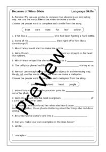 Kate DiCamillo "Because of Winn-Dixie" worksheets | Made By Teachers