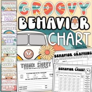 Behavior Clip Chart Groovy Retro Vibes for Classroom Management | Made ...