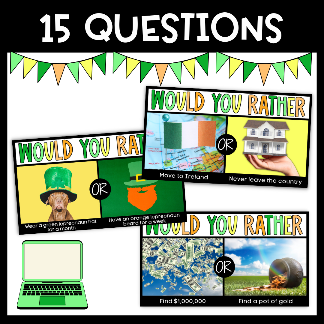Saint Patrick's Day / March Digital Game - Would You Rather Activity ...