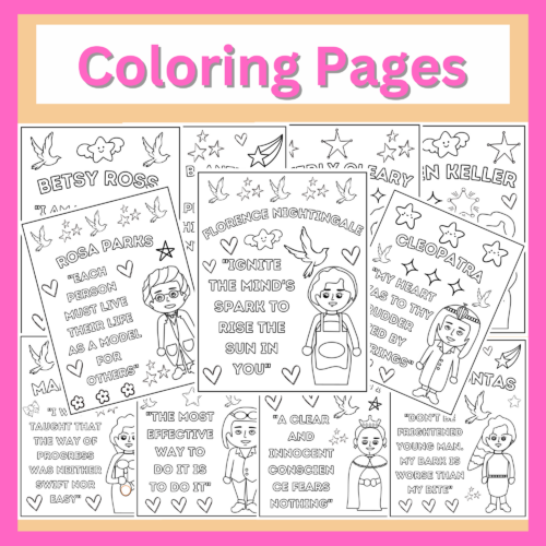 Women’s History Month Coloring Pages, Coloring Activities With Quote ...
