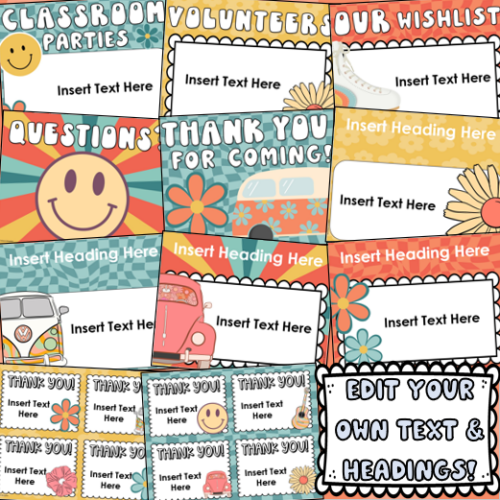 Back to School Open House Meet the Teacher Groovy Retro Vibes Theme ...