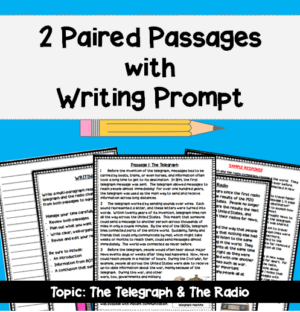 State Test Prep: Paired Passages with Writing Prompt - Informational ...