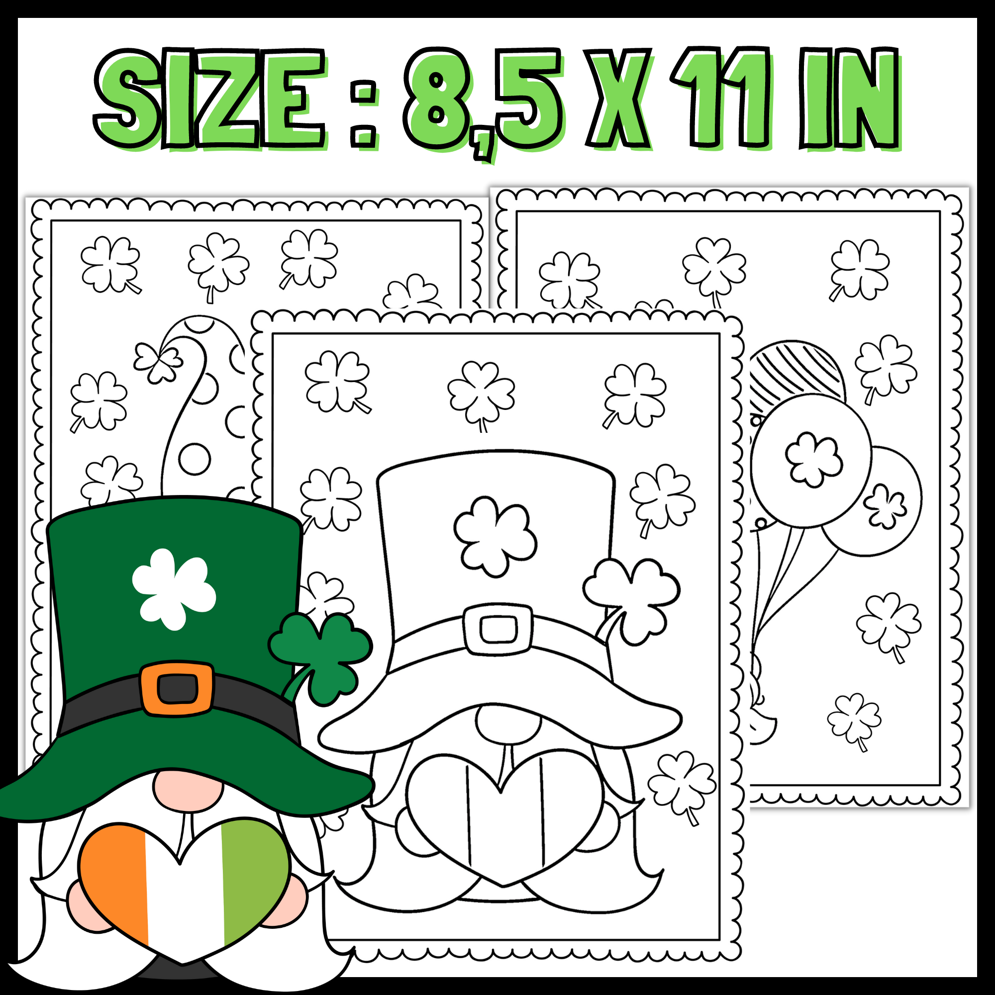 St. Patrick's Day Coloring Pages | St. Patrick's Day Gnomes Coloring ...