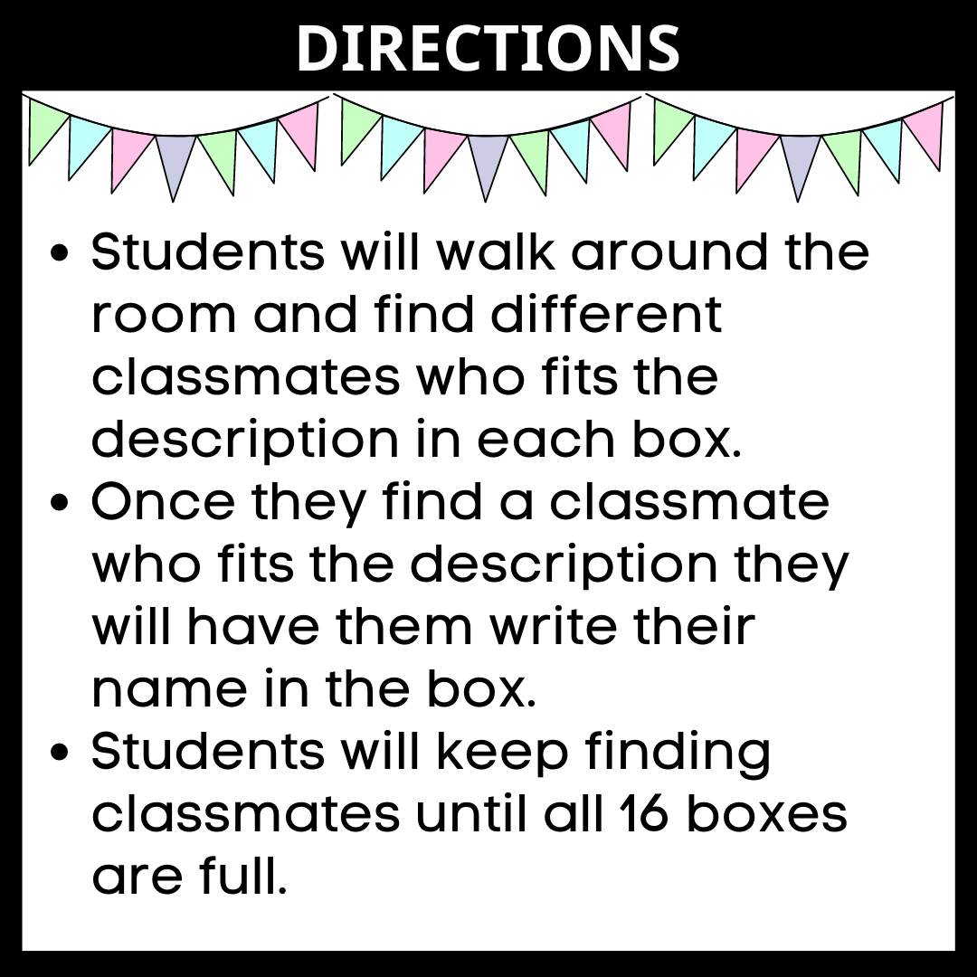 After Spring Break / March / April - Find Someone Who Team Building ...