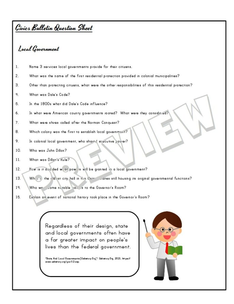 Civically Speaking--Local Government | Made By Teachers