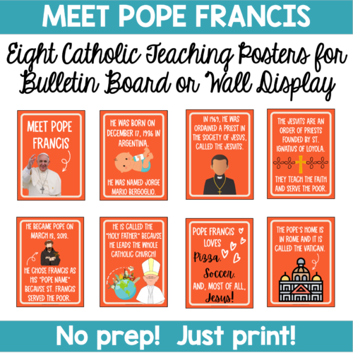 Pope Francis: Catholic Teaching Posters | Made By Teachers