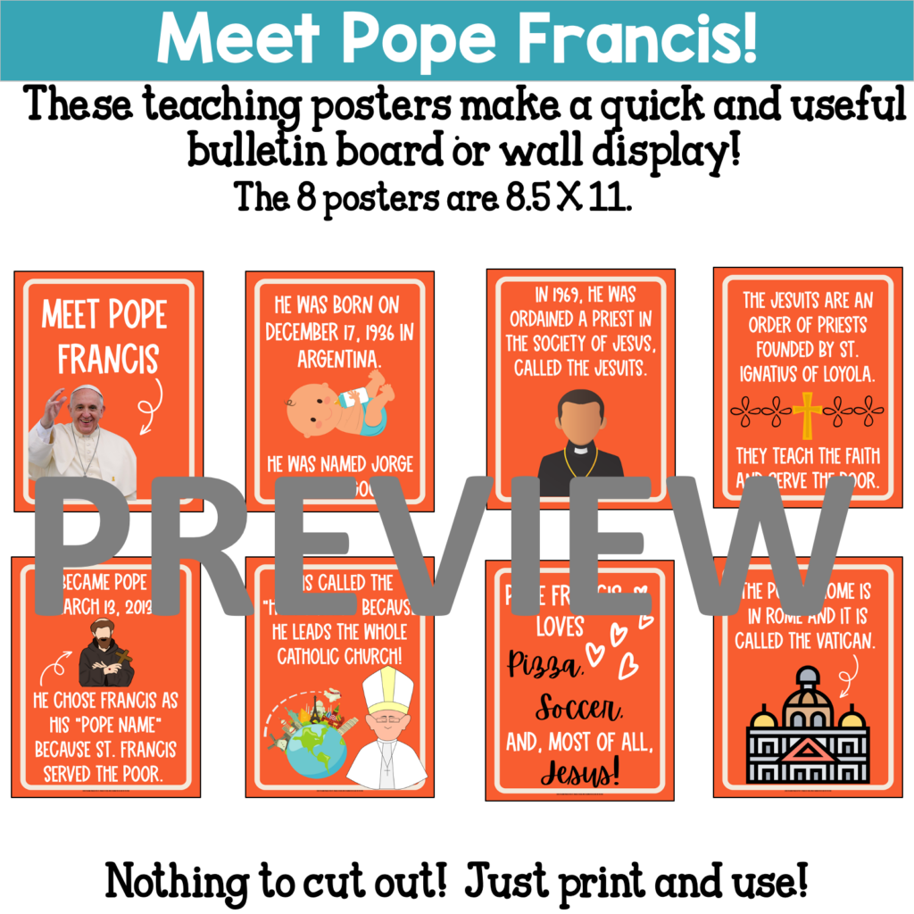 Pope Francis: Catholic Teaching Posters | Made By Teachers