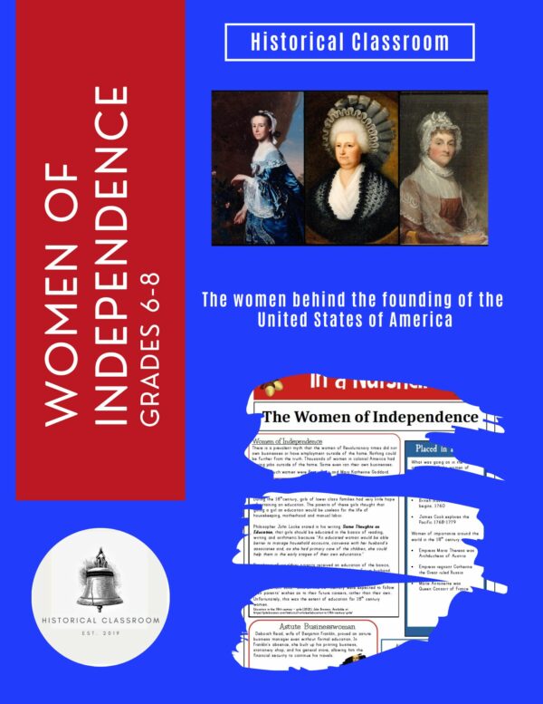 Women in History--The Women of Independence | Made By Teachers