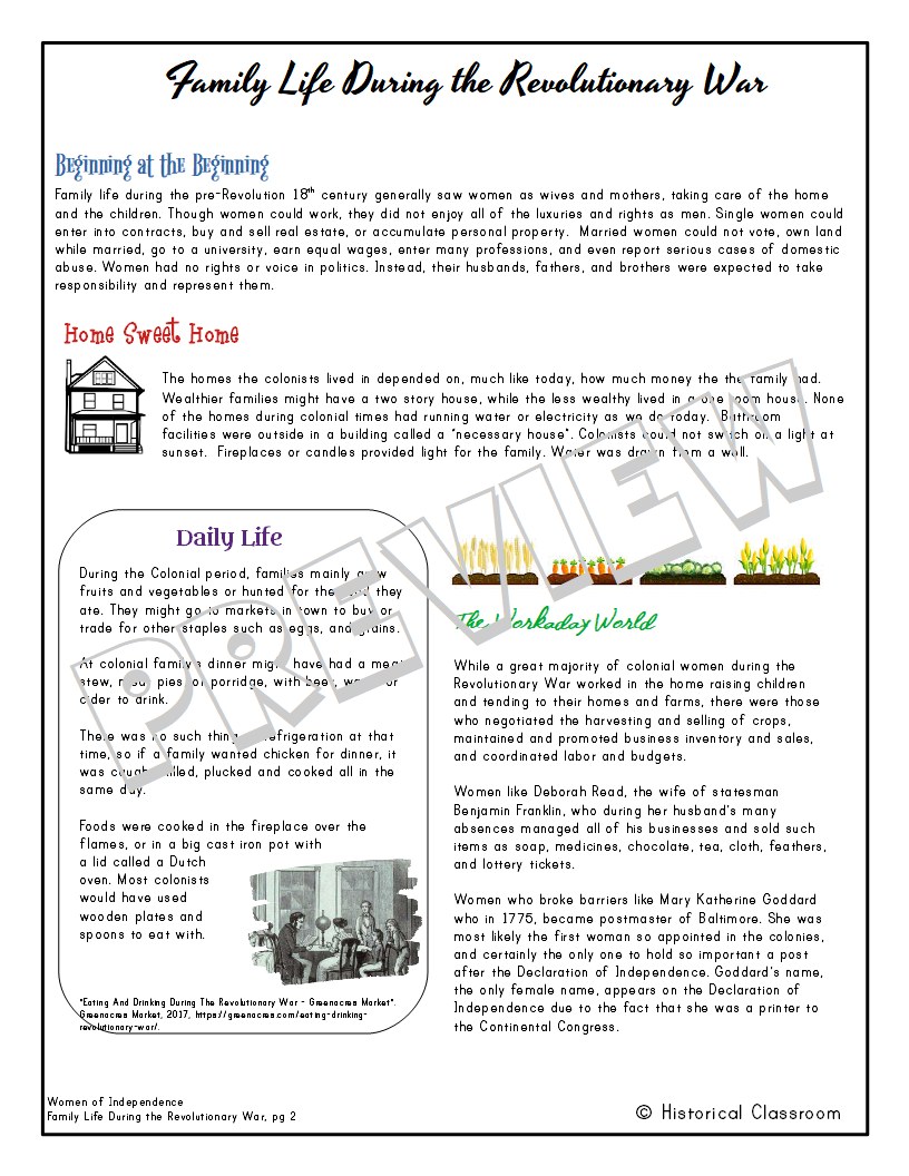 Women in History--The Women of Independence | Made By Teachers