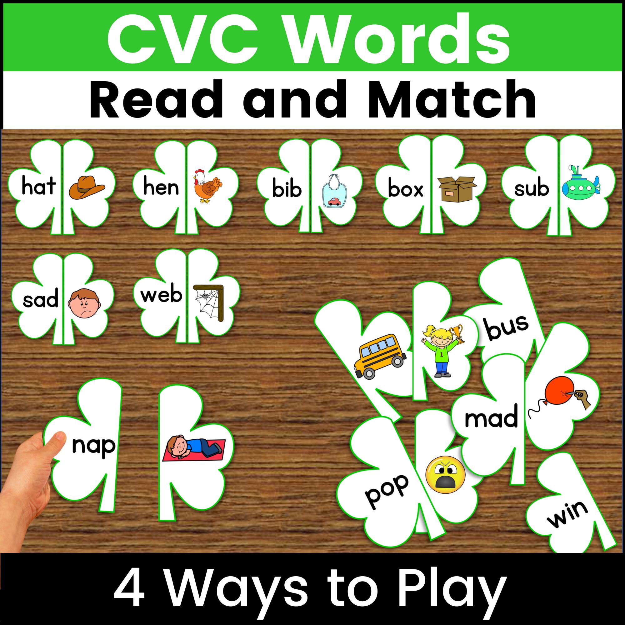 St. Patrick’s Day CVC Words Literacy Center Activity for March | Made ...