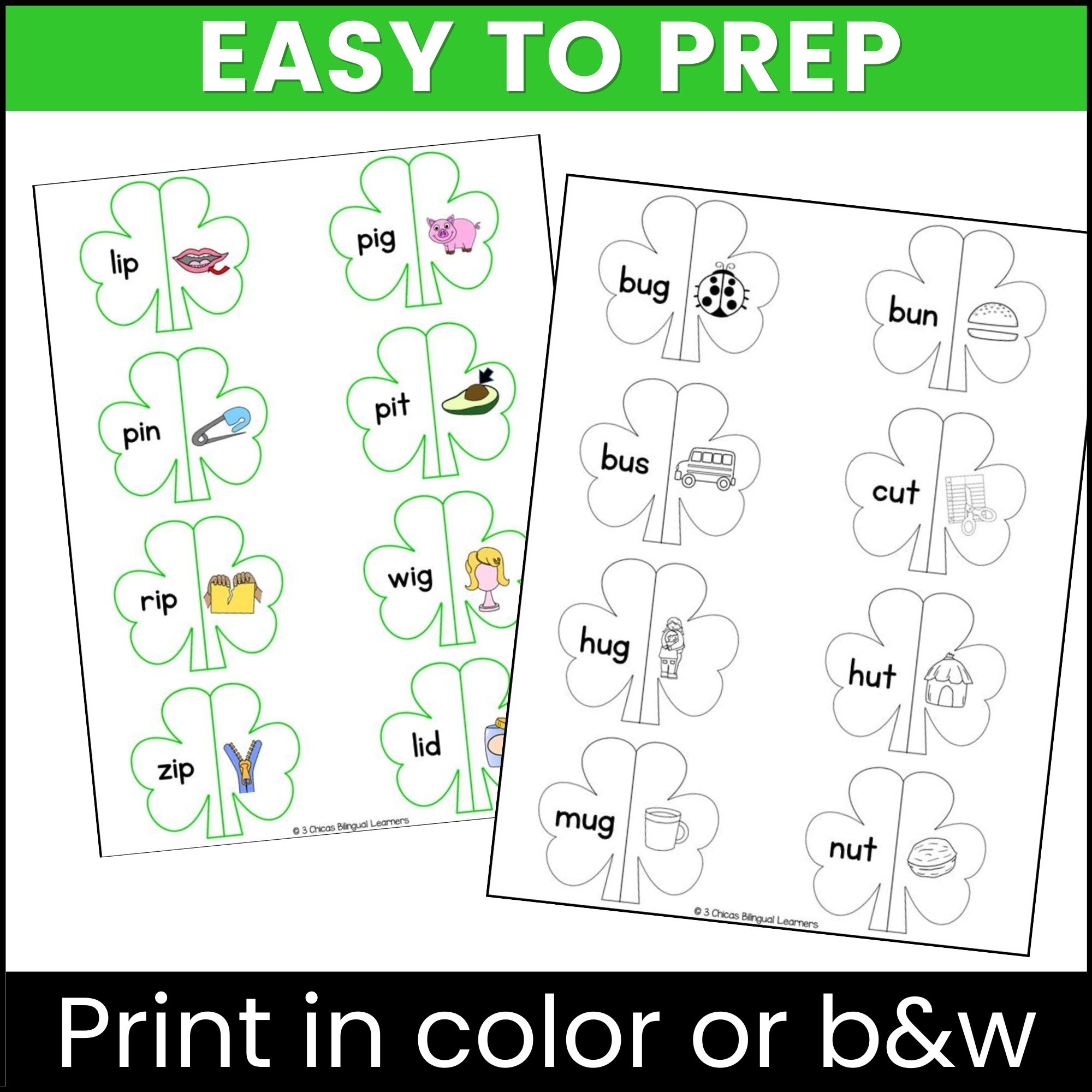 St. Patrick’s Day CVC Words Literacy Center Activity for March | Made ...