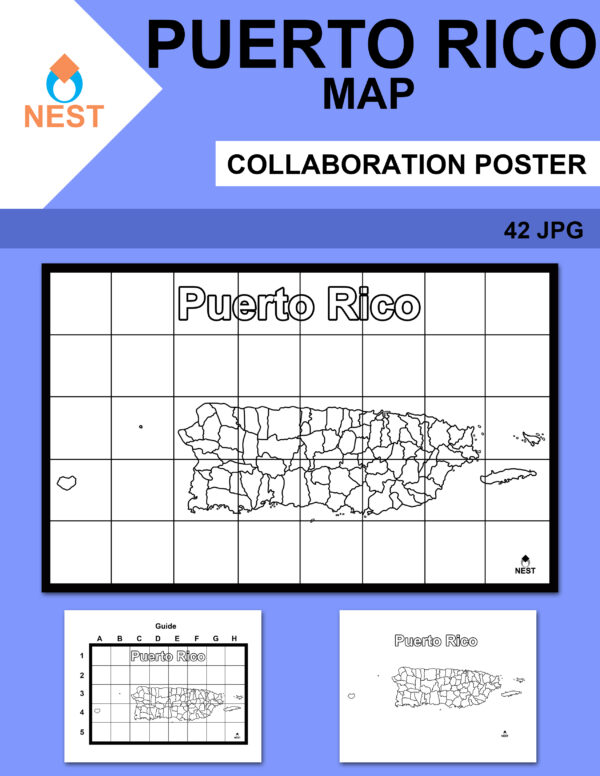 Puerto Rico Map Collaboration Poster | Made By Teachers
