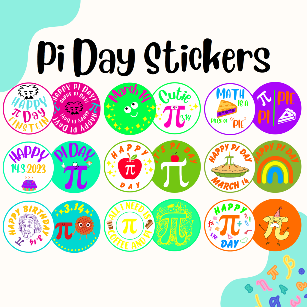 Pi day gift tags, Pi day Brag Tags, Pi day reward tags, Pi day ...