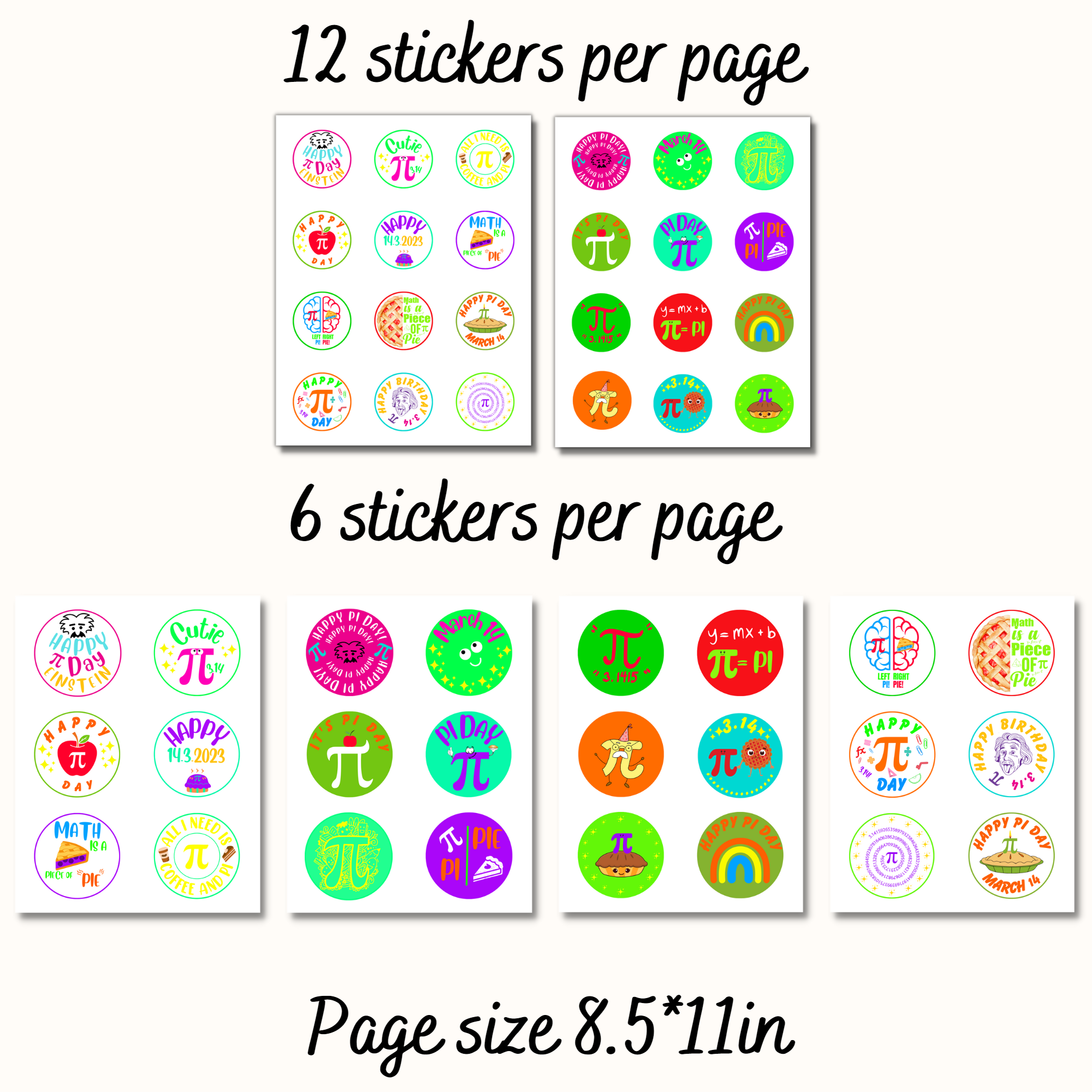 Pi day gift tags, Pi day Brag Tags, Pi day reward tags, Pi day ...