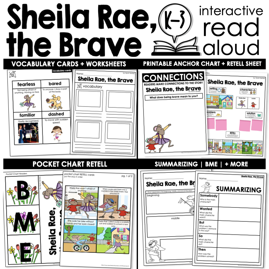 Sheila Rae the Brave Craft + Read Aloud | Sequencing | Kevin Henkes ...