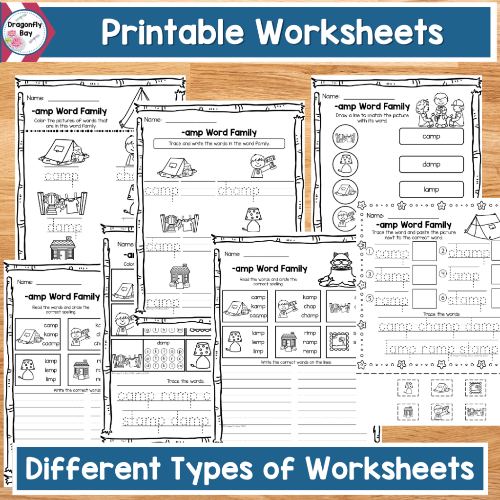 amp Short A Word Family Phonics Blending Printable Worksheets and ...