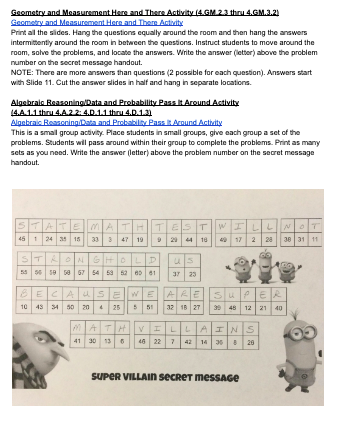 4th Grade Math Rise of Gru State Test Review | Made By Teachers