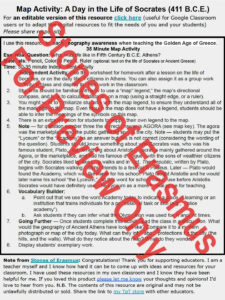 Map Activity: Day in the Life of Socrates in Athens (411 B.C.E.) | Made ...