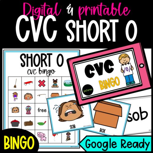 CVC Bingo for SHORT O | Short Vowel Sound Practice | Reading Games ...