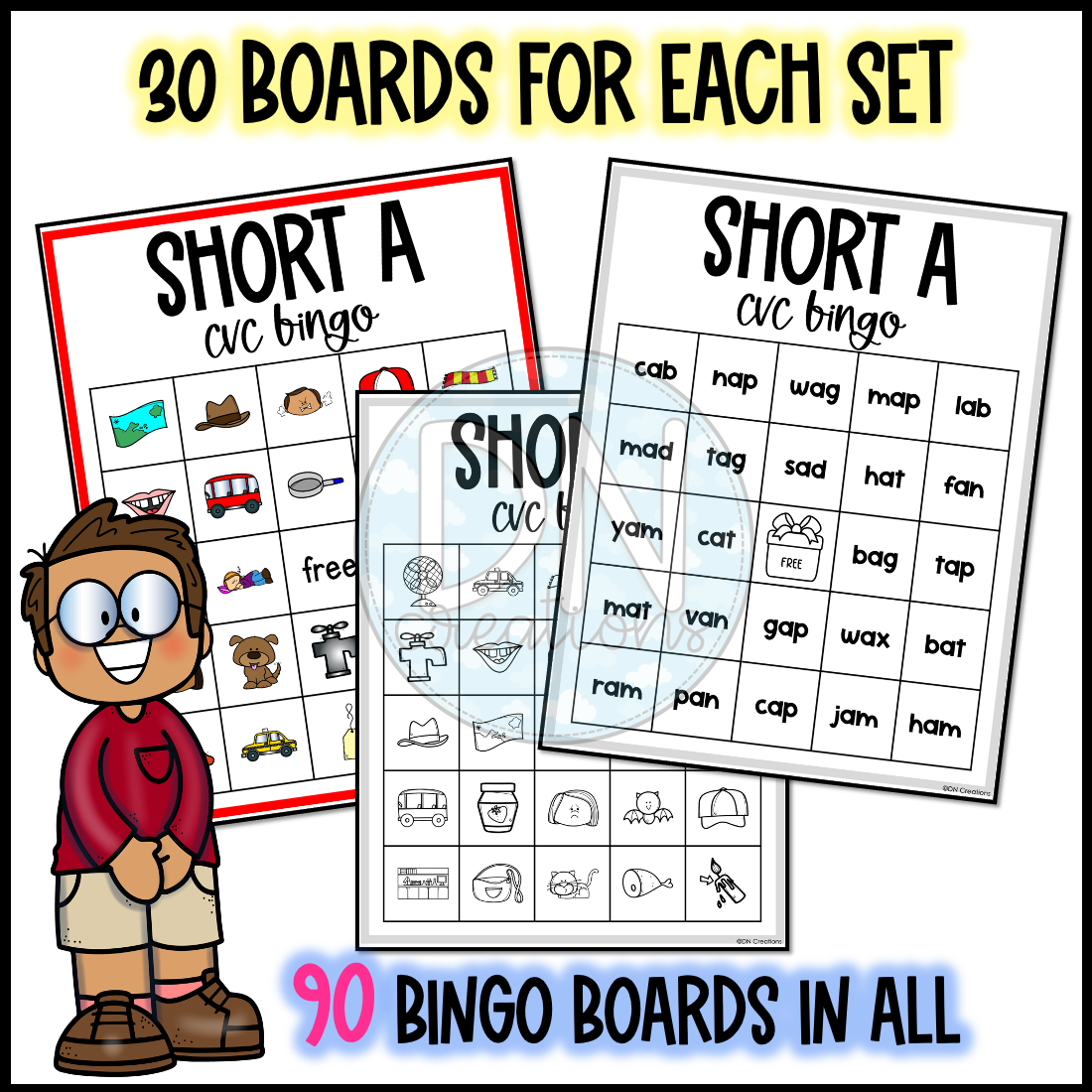 CVC Bingo for SHORT A Game l Short Vowels Game l Science of Reading ...