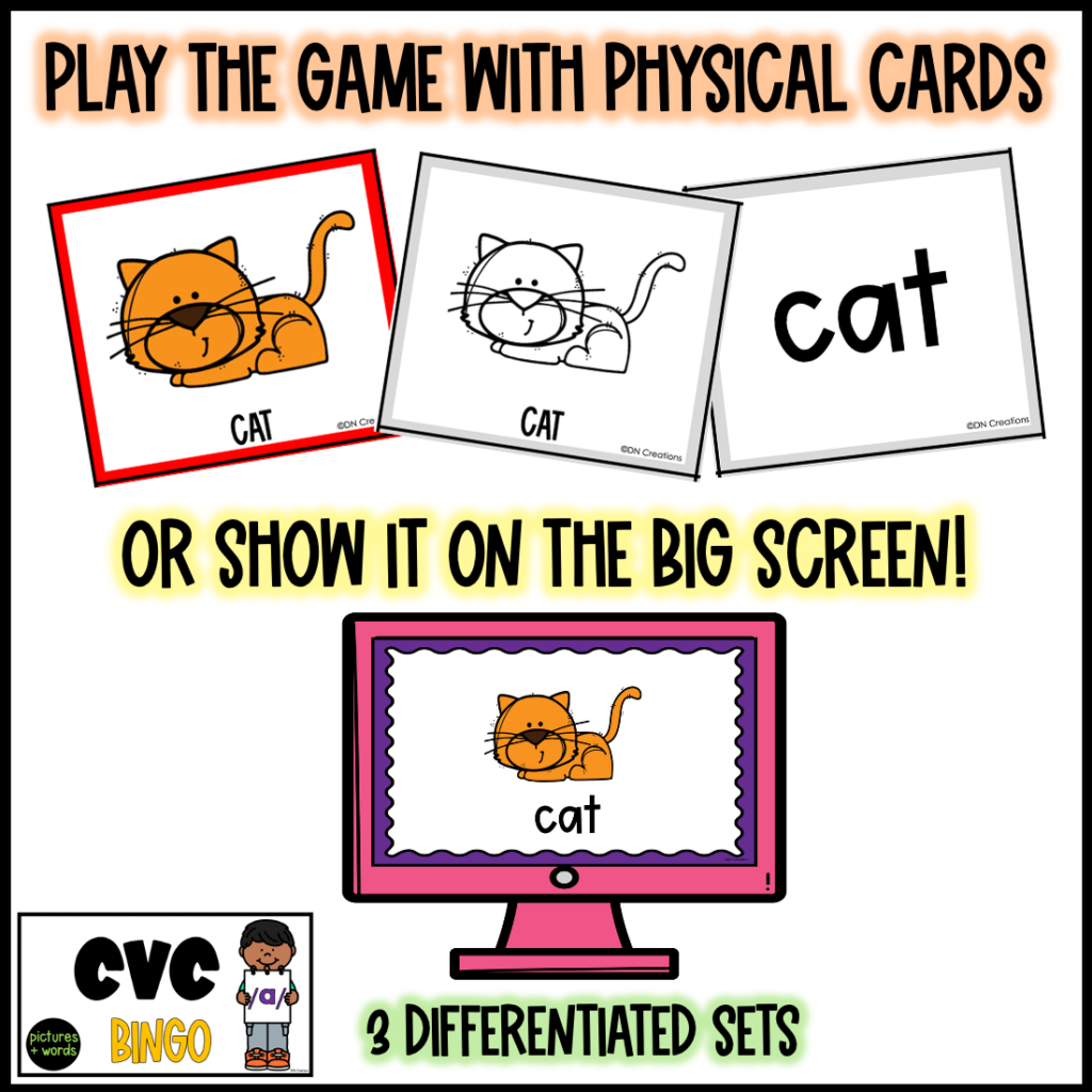CVC Bingo for SHORT A Game l Short Vowels Game l Science of Reading ...
