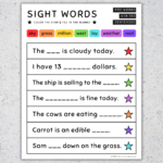 Sight Word Sentences, Fill in the Blanks, Fry's 6th 100 - SET 7 | Made ...