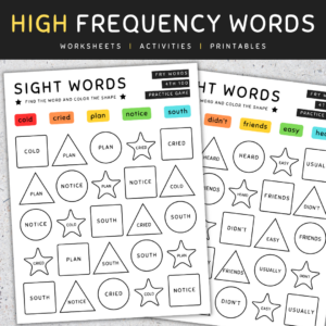 Color by Sight Word Practice Game, High Frequency FRY Words, 4th 100 ...