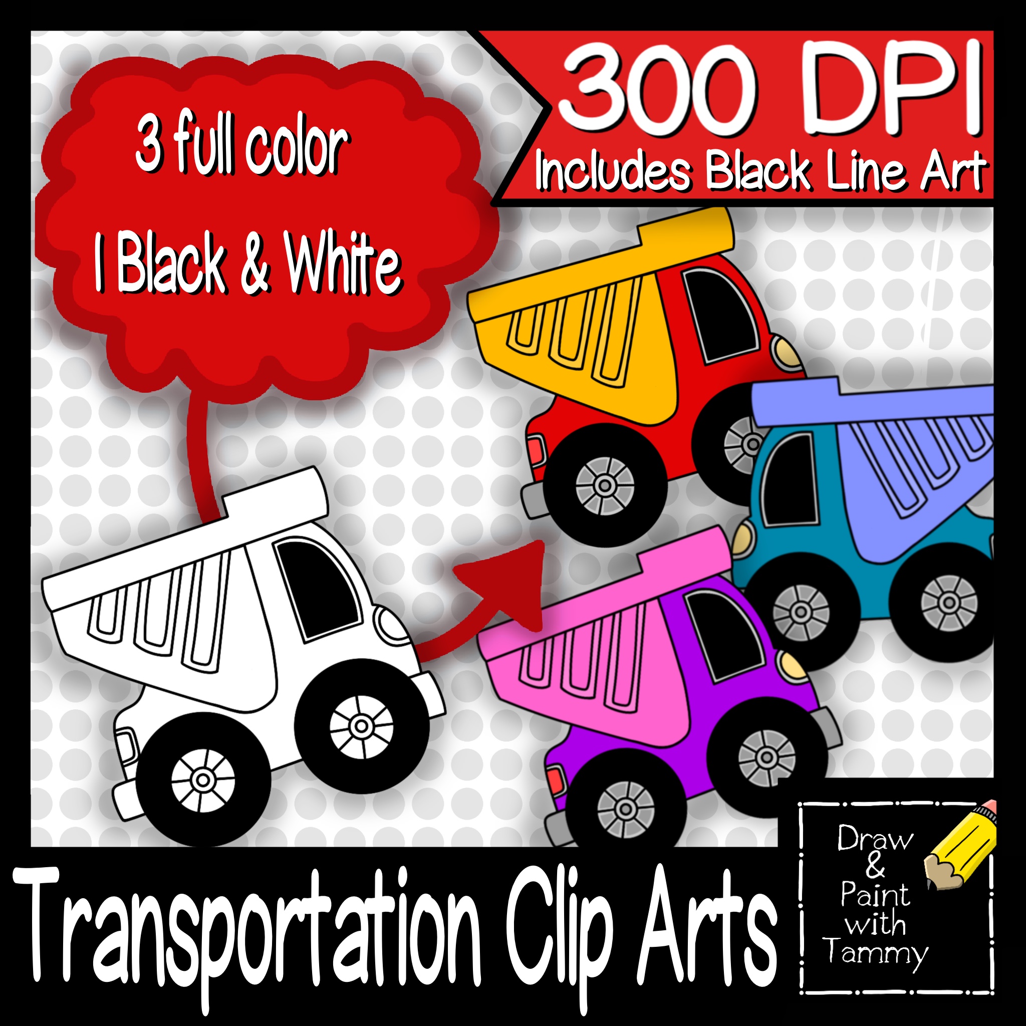 Transportation clip arts community helpers printable pdf colorimg pages ...