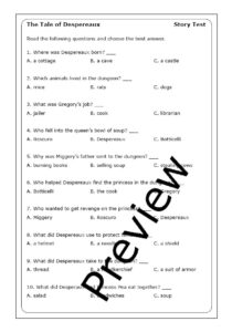 Kate DiCamillo "The Tale of Despereaux" worksheets | Made By Teachers