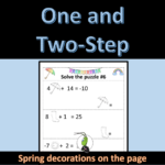 Spring Solving One and Two Step Equations | Logic Puzzles | Algebra 1 ...