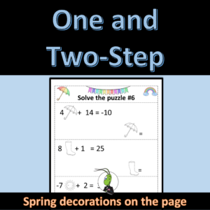 Spring Solving One and Two Step Equations | Logic Puzzles | Algebra 1 ...