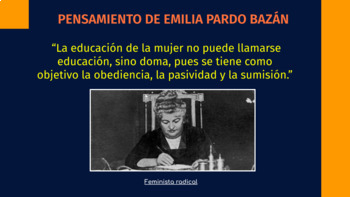 Emilia Pardo Bazán AP Spanish Literature Presentation & Activities ...