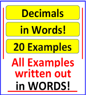 Decimals in Words (20 Examples Written Out) | Made By Teachers