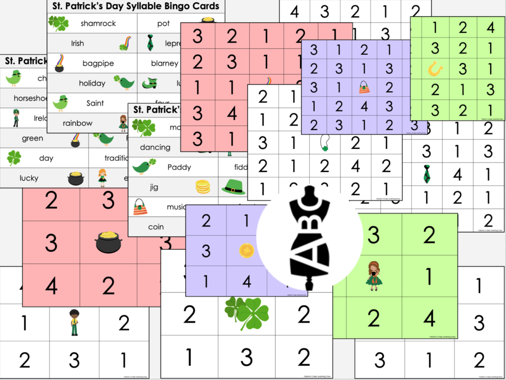 St Patricks Day Syllable Bingo Games | Made By Teachers