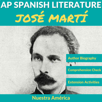 José Martí AP Spanish Literature Presentation & Activities | Made By ...