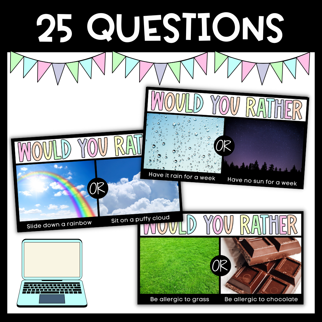 Spring / March / April / May Digital Game - Would You Rather Activity ...