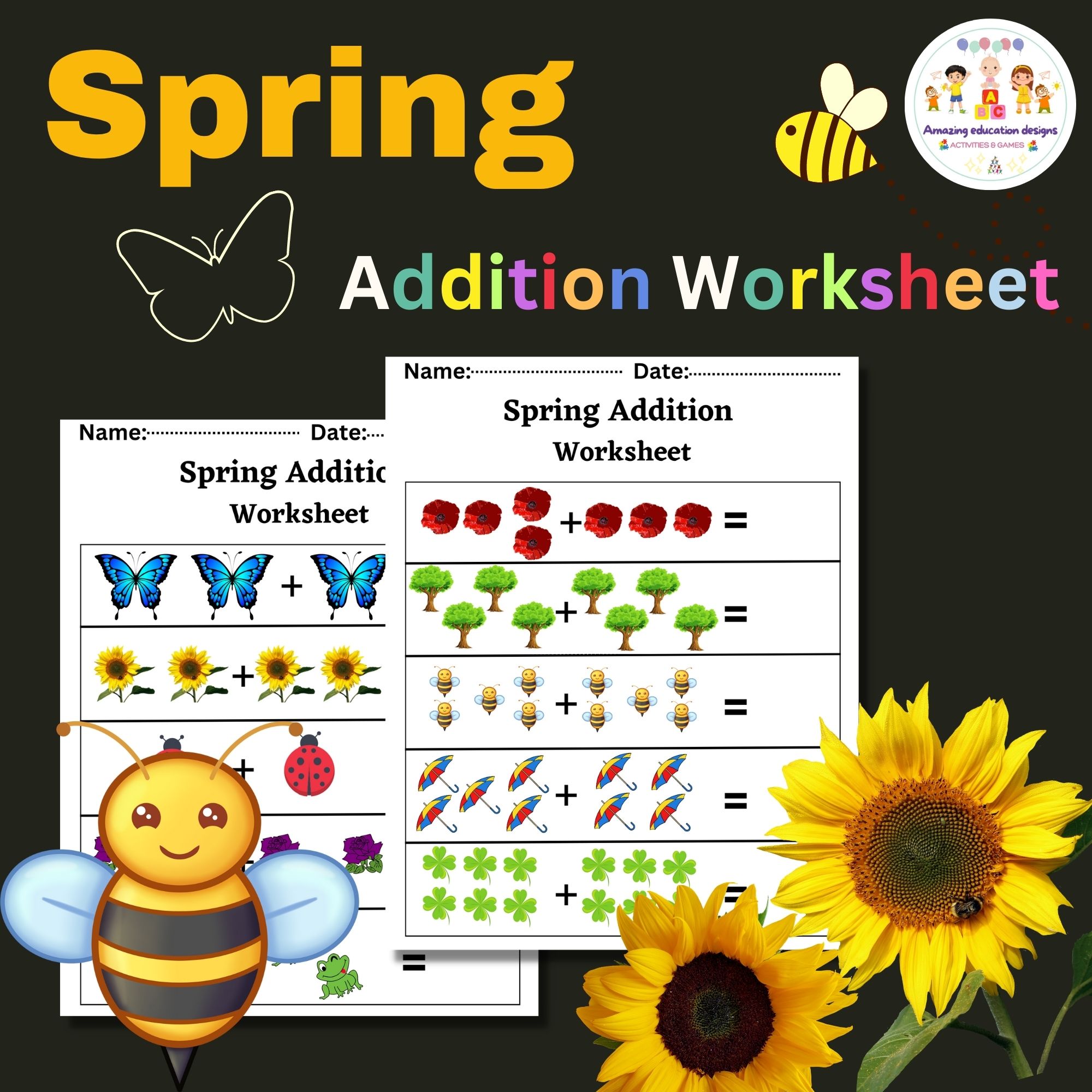 Spring Addition Worksheet | Made By Teachers