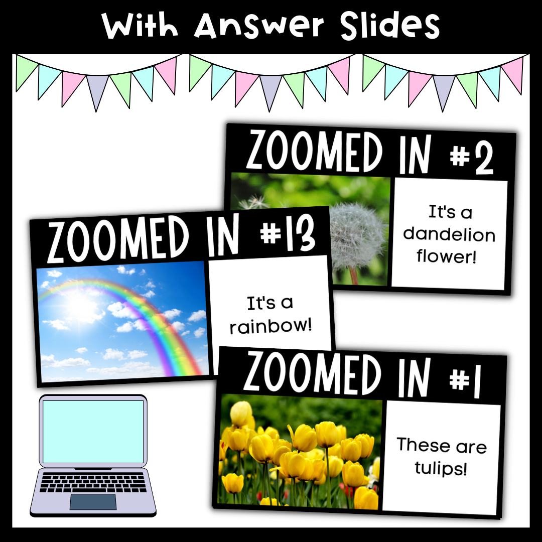 Spring / March / April / May Digital Game - Zoomed In / Guess The ...
