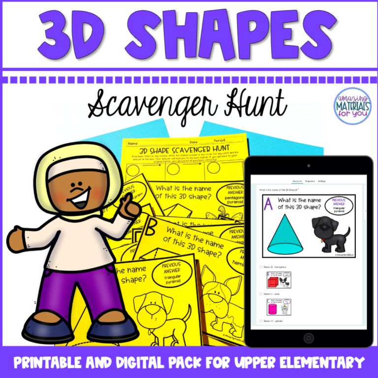 3D Shapes Scavenger Hunt | Made By Teachers