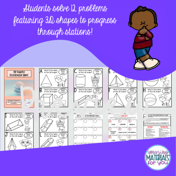 3D Shapes Scavenger Hunt | Made By Teachers