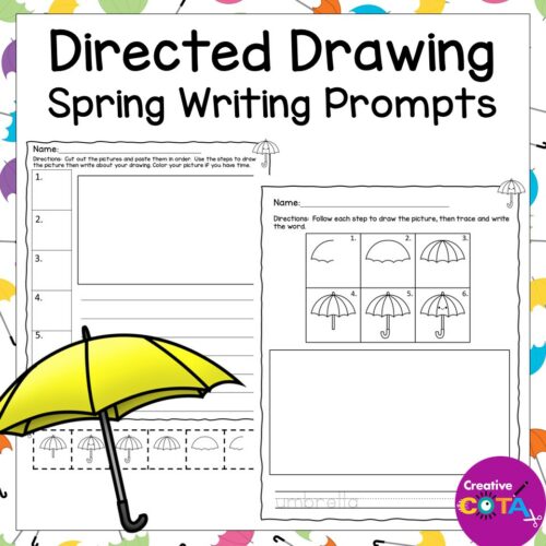 Spring Writing Prompts Directed Drawing | Made By Teachers