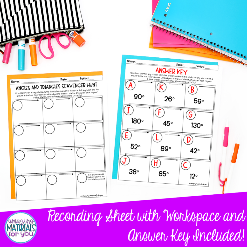 Measure Angles and Triangles Scavenger Hunt | Made By Teachers