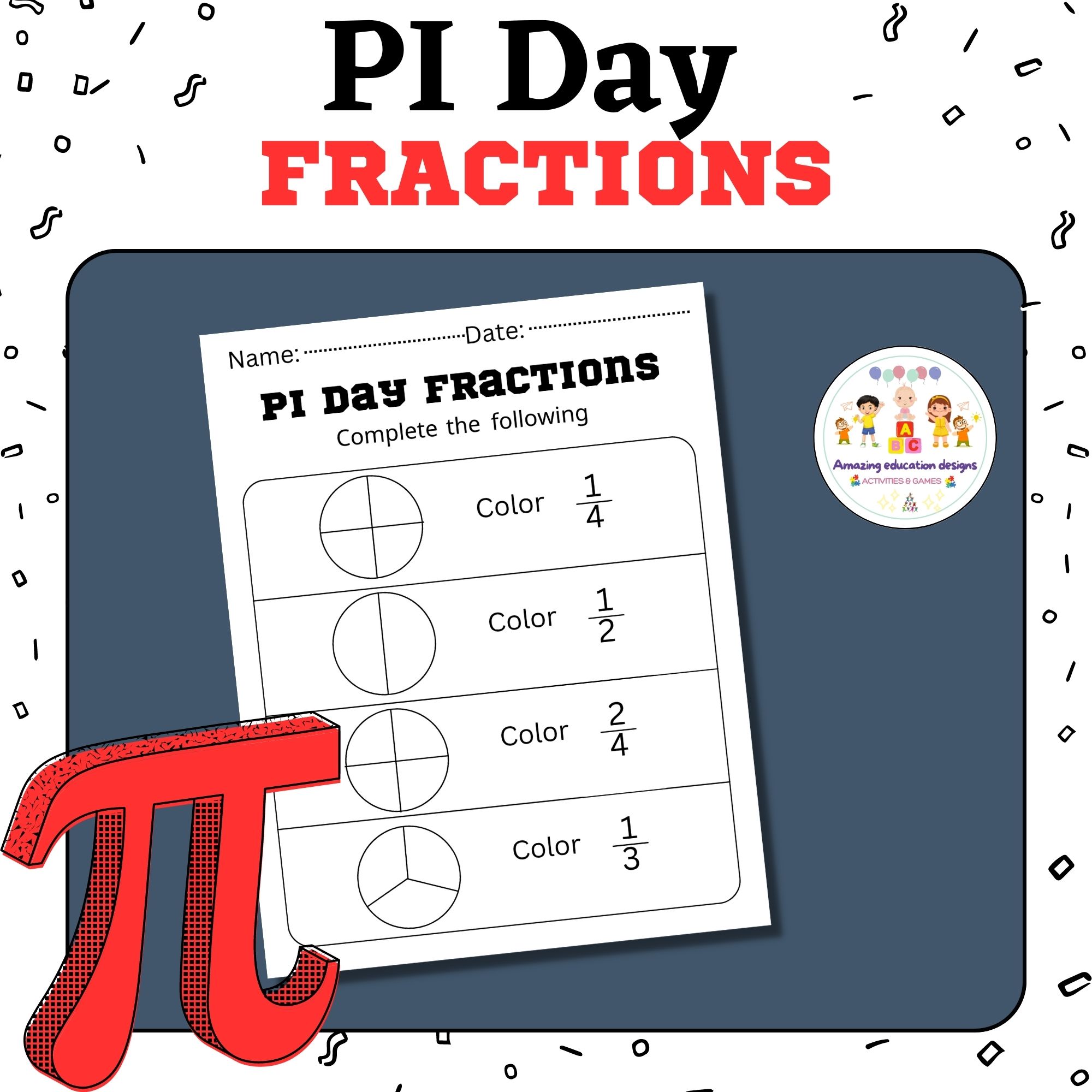 Pi Day Fractions | Made By Teachers