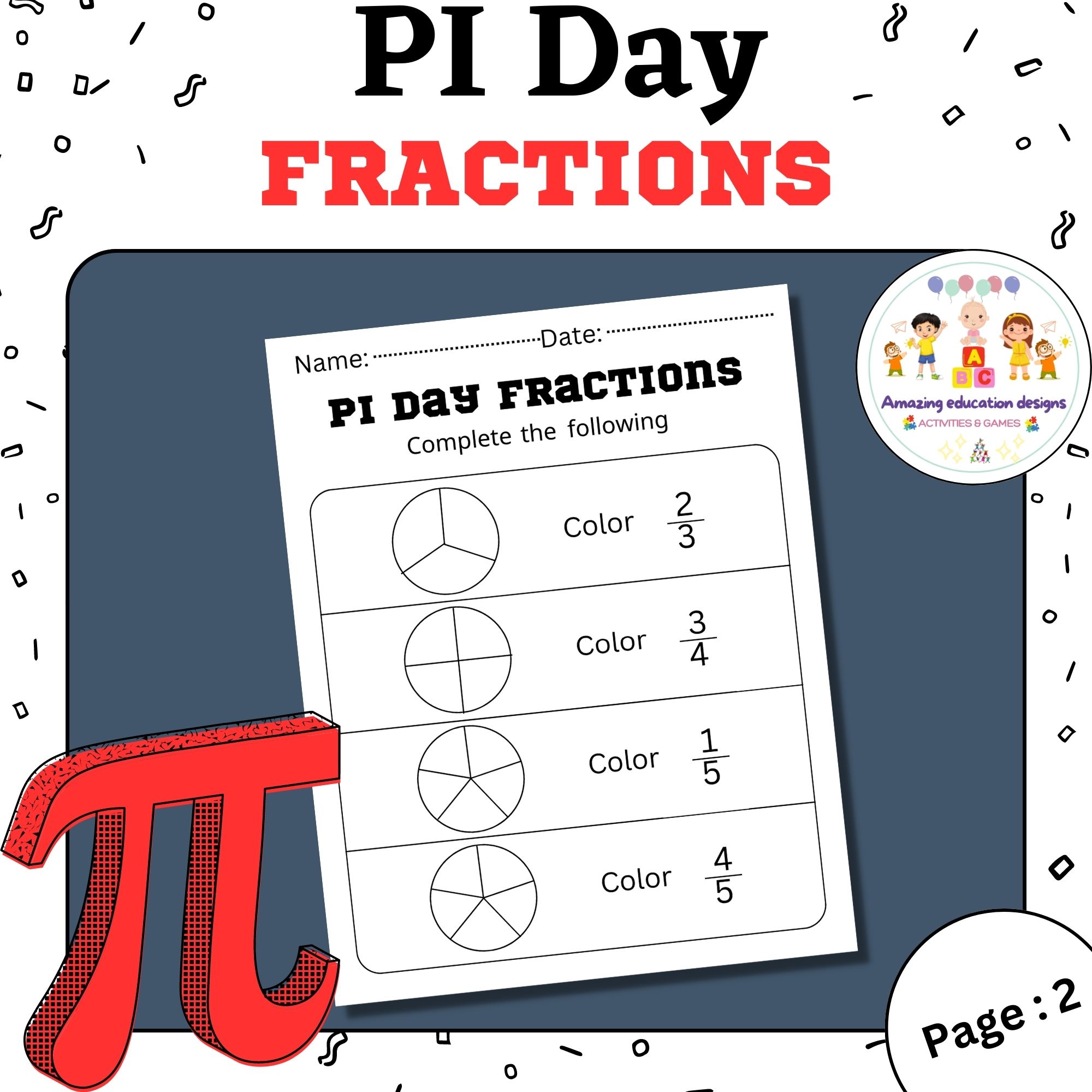 Pi Day Fractions | Made By Teachers